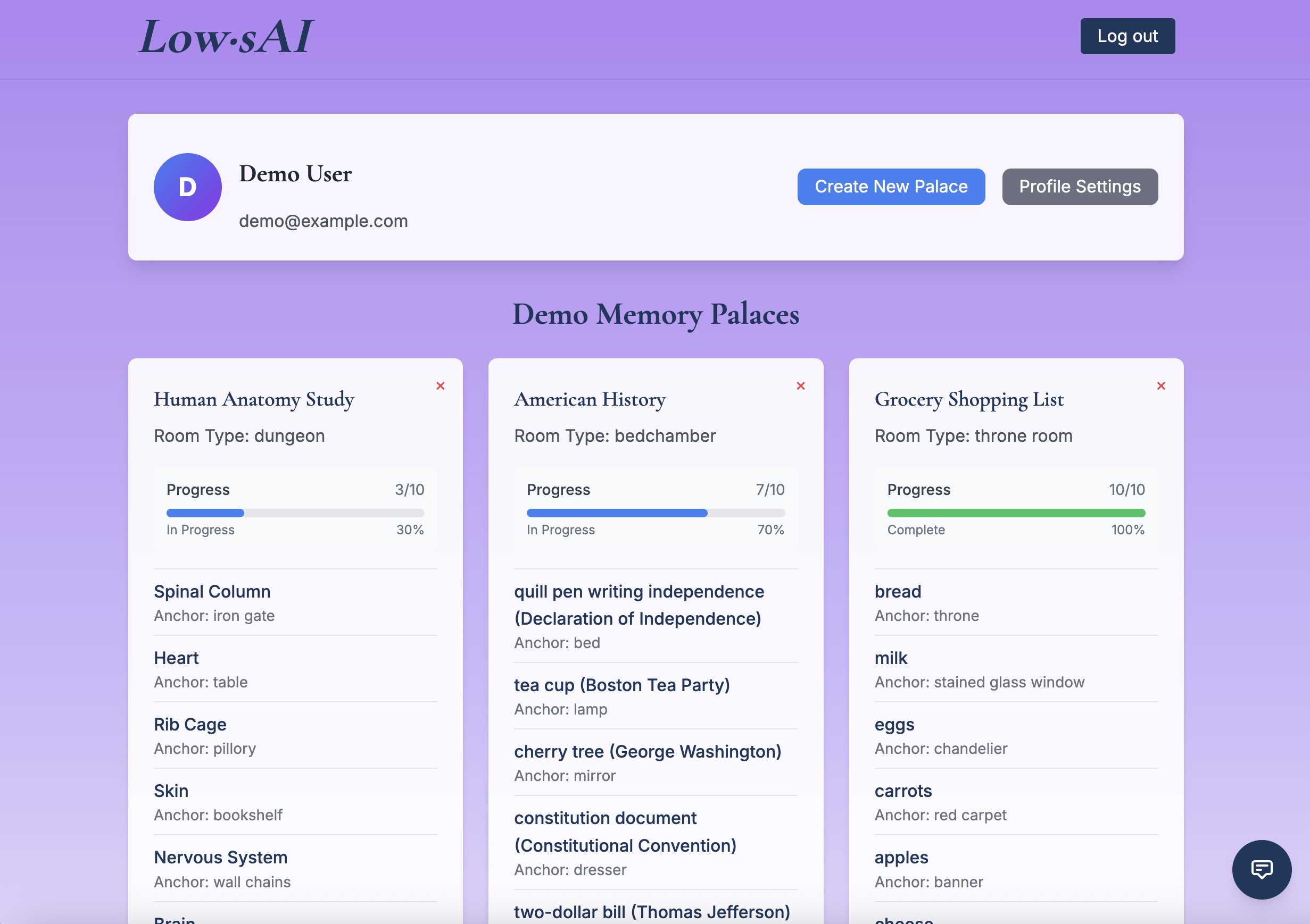 Low·sAI - AI-Powered Memory Techniques